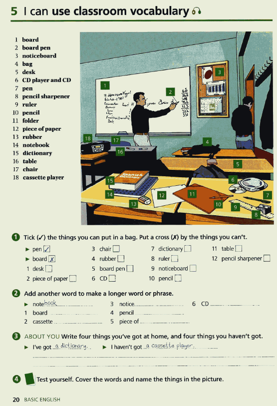 Unit 5 : I can use classroom vocabulary - آمادگی آزمون آیلتس